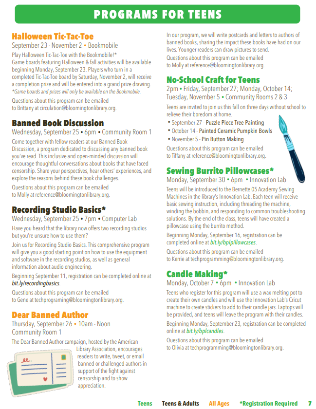 Program Guide | Bloomington Public Library